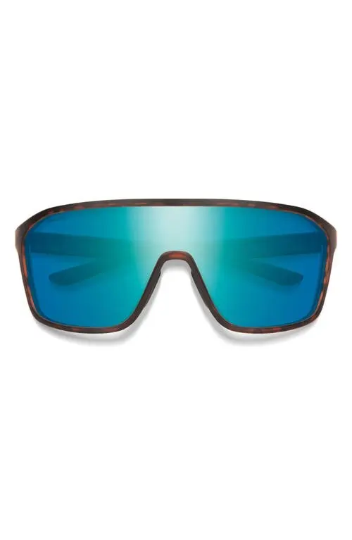 SMITH Boomtown 135mm Chromapop™ Polarized Shield Sunglasses - Matte Tortoise/opal Mirror