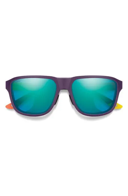 SMITH Embark 58mm Chromapop™ Polarized Square Sunglasses - Purple / Cinder / Opal