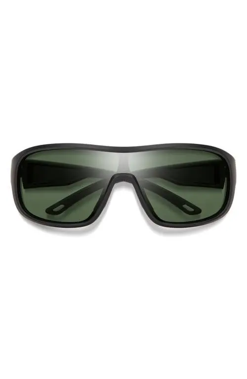 SMITH Spinner 134mm Chromapop™ Polarized Shield Sunglasses - Matte Black/grey Green