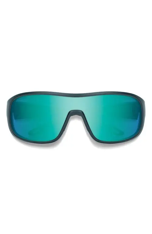 SMITH Spinner 134mm Chromapop™ Polarized Shield Sunglasses - Matte Pacific / Opal Mirror