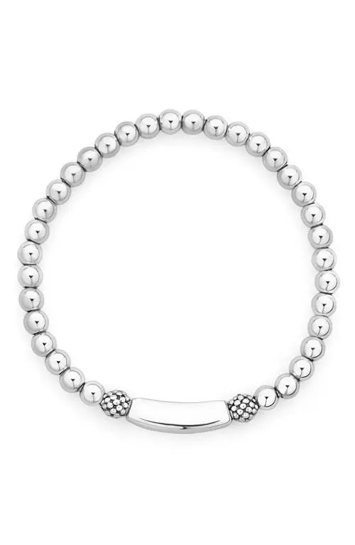 Lagos Sterling Caviar Bead Stretch Bracelet