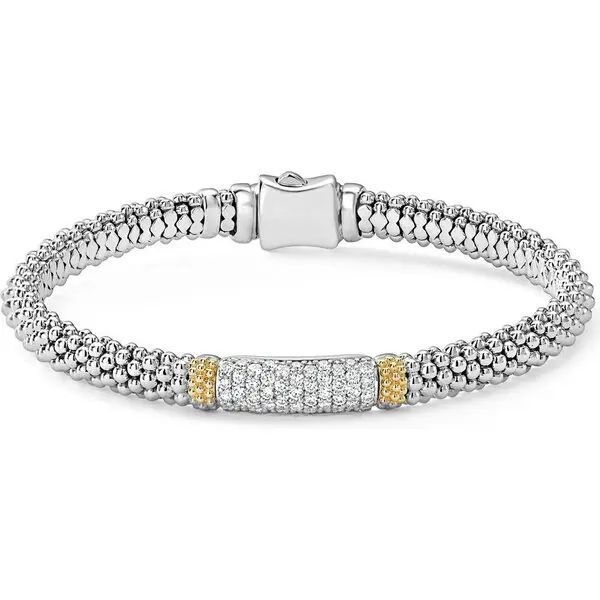 Lagos Caviar Lux Diamond Caviar Bracelet - Silver