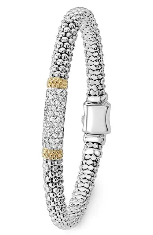 Lagos Caviar Lux Diamond Bracelet - Silver