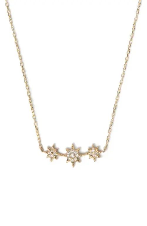 Anzie North Star Curve Diamond Pavé Necklace - Gold