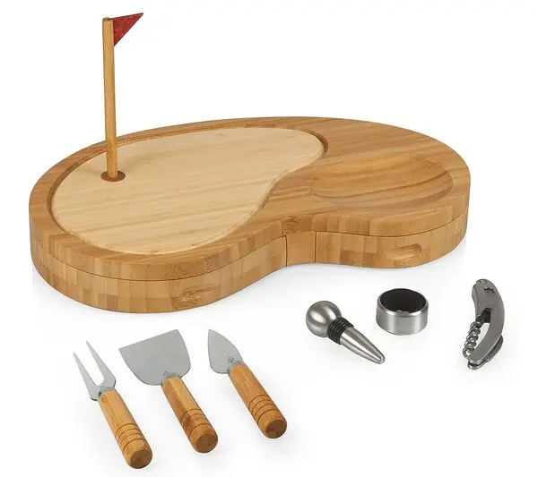 PICNIC TIME Sand Trap Golf Cheese Board & Tool - One-color