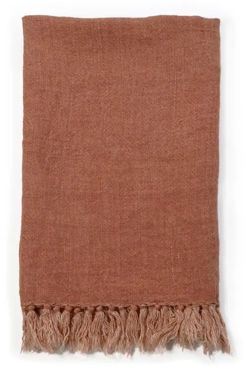 POM POM AT HOME Montauk Throw Blanket - Terra Cotta