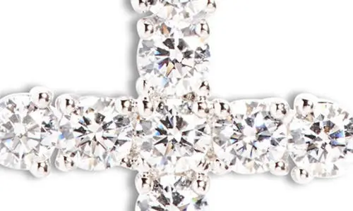Nadri Cross Pendant Necklace - Silver