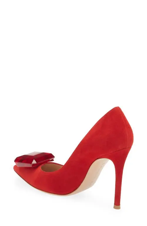 GIANVITO ROSSI Jaipur Crystal Pointed Toe Pump
