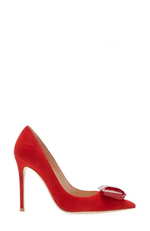 GIANVITO ROSSI Jaipur Crystal Pointed Toe Pump