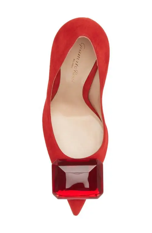 GIANVITO ROSSI Jaipur Crystal Pointed Toe Pump
