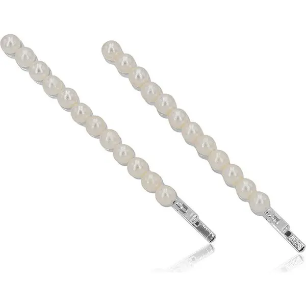 Brides & Hairpins Adaline Imitation Pearl Bobby Pin Set - Silver