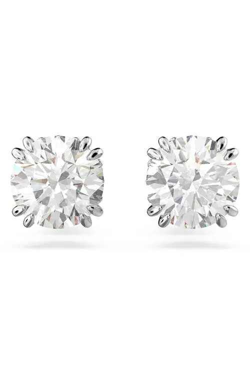 SWAROVSKI Stilla Stud Earrings - Silver / Clear Crystal