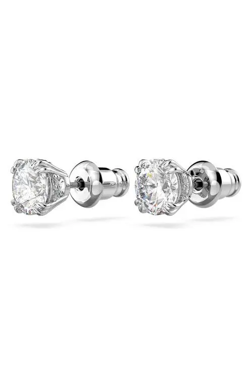 SWAROVSKI Stilla Stud Earrings - Silver / Clear Crystal
