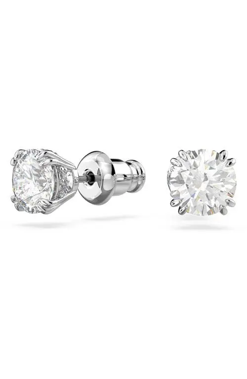 SWAROVSKI Stilla Stud Earrings - Silver / Clear Crystal