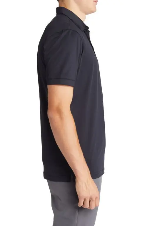 Mizzen+main Versa Solid Golf Polo - Black