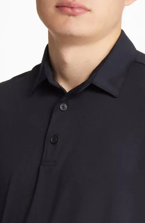 Mizzen+main Versa Solid Golf Polo - Black