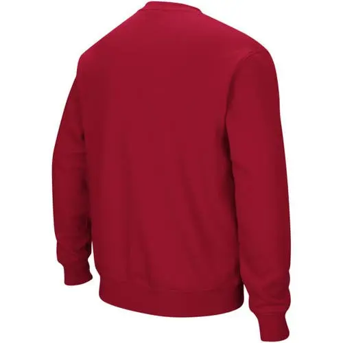 COLOSSEUM Arkansas Razorbacks Arch & Logo Crew Neck Sweatshirt - Cardinal