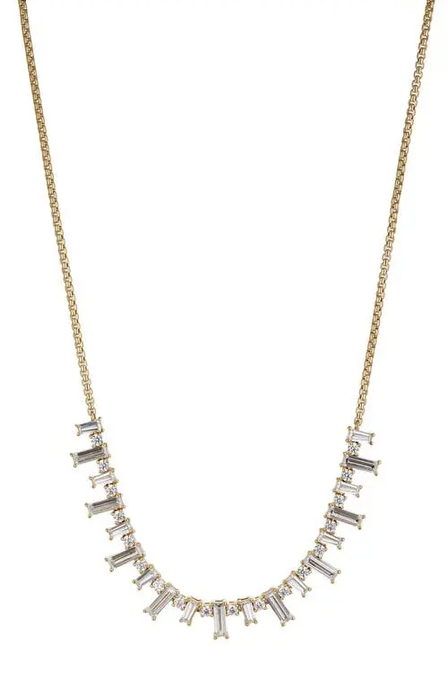 Nadri Mixed Baguette Chain Necklace - Gold