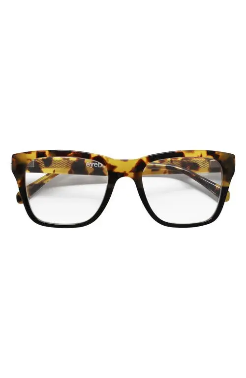 Eyebobs Kvetcher 53mm Square Reading Glasses - Tortoise/ Black/ Clear