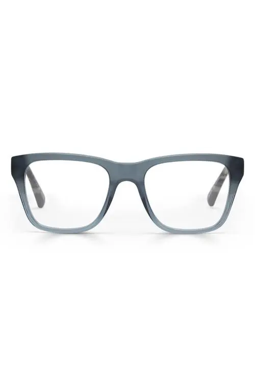 Eyebobs Kvetcher 53mm Square Reading Glasses - Transparent Grey Teal