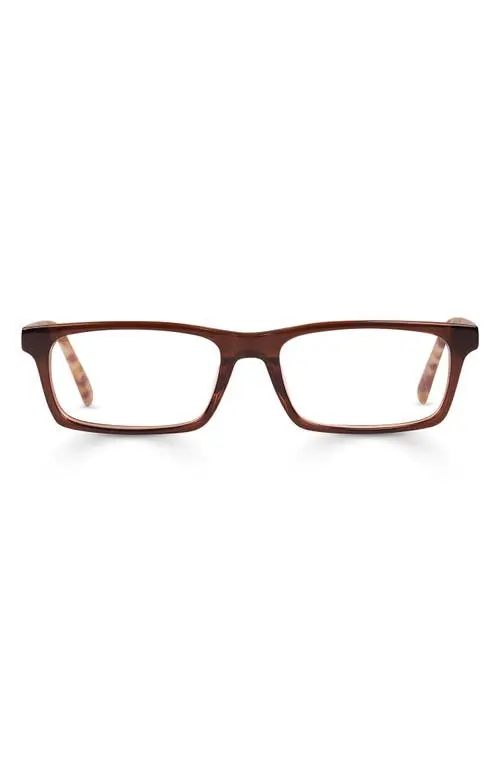 Eyebobs Number Cruncher 53mm Reading Glasses - Hickory Brown Crystal