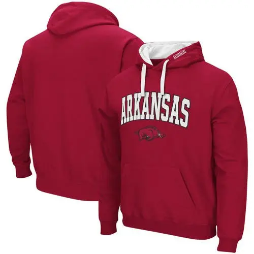 COLOSSEUM Arkansas Razorbacks Arch & Logo 2.0 Pullover Hoodie