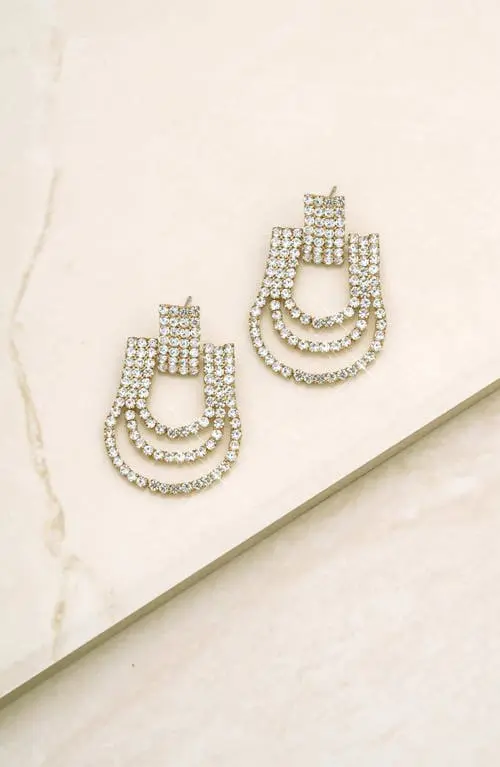 Ettika Crystal Door Knocker Earrings