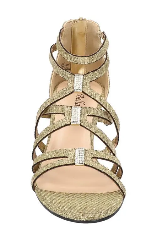 BELLA VITA Karlette Strappy Sandals - Gold Glitter