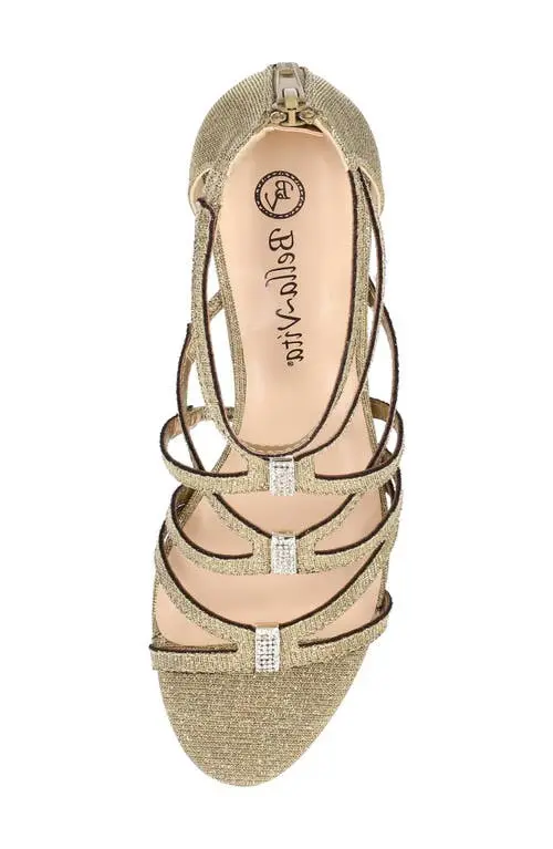 BELLA VITA Karlette Strappy Sandals - Gold Glitter