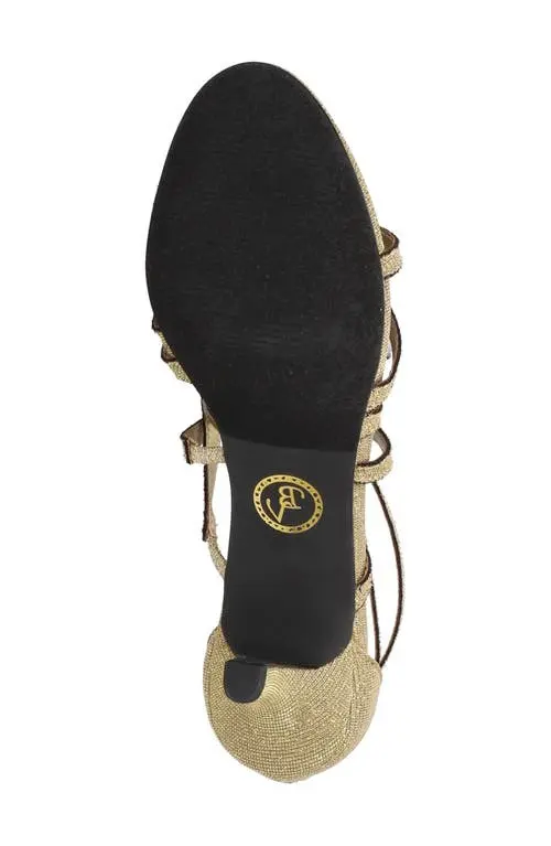 BELLA VITA Karlette Strappy Sandals - Gold Glitter