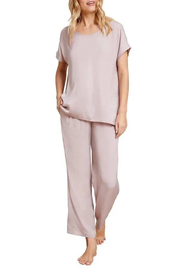 Barefoot Dreams Satin T-shirt & Pants Pajama Set