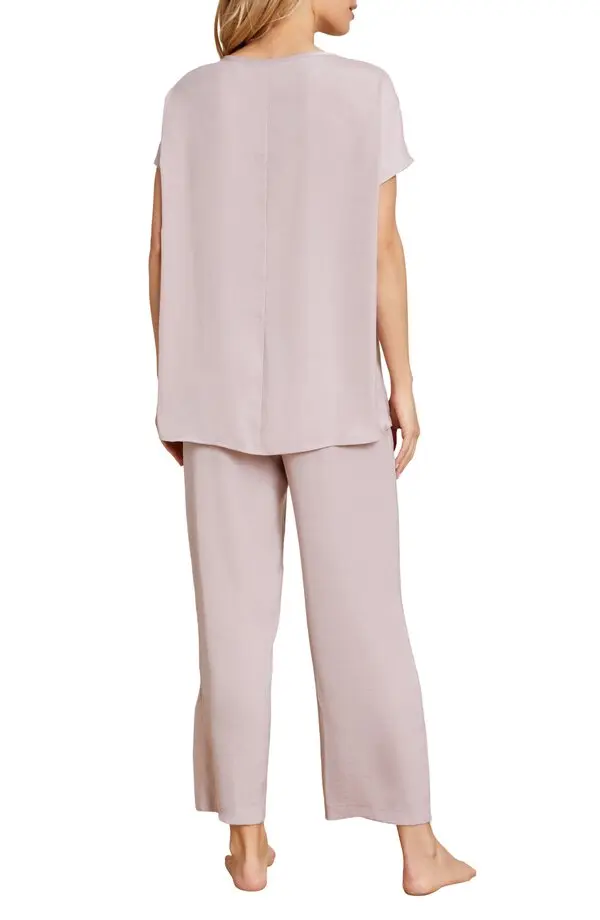 Barefoot Dreams Satin T-shirt & Pants Pajama Set