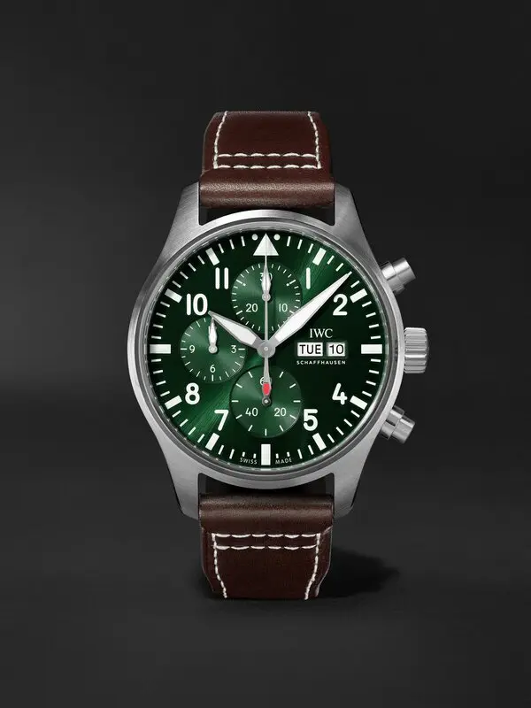 IWC SCHAFFHAUSEN Pilot's Automatic Chronograph 43mm Watch - Green