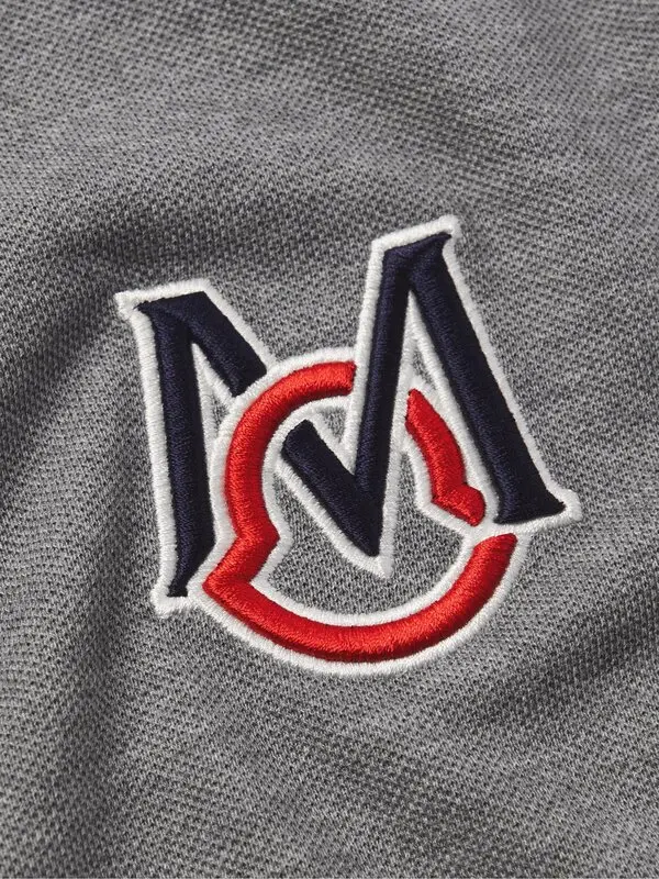 Moncler Logo-embroidered Cotton-piqué Polo Shirt