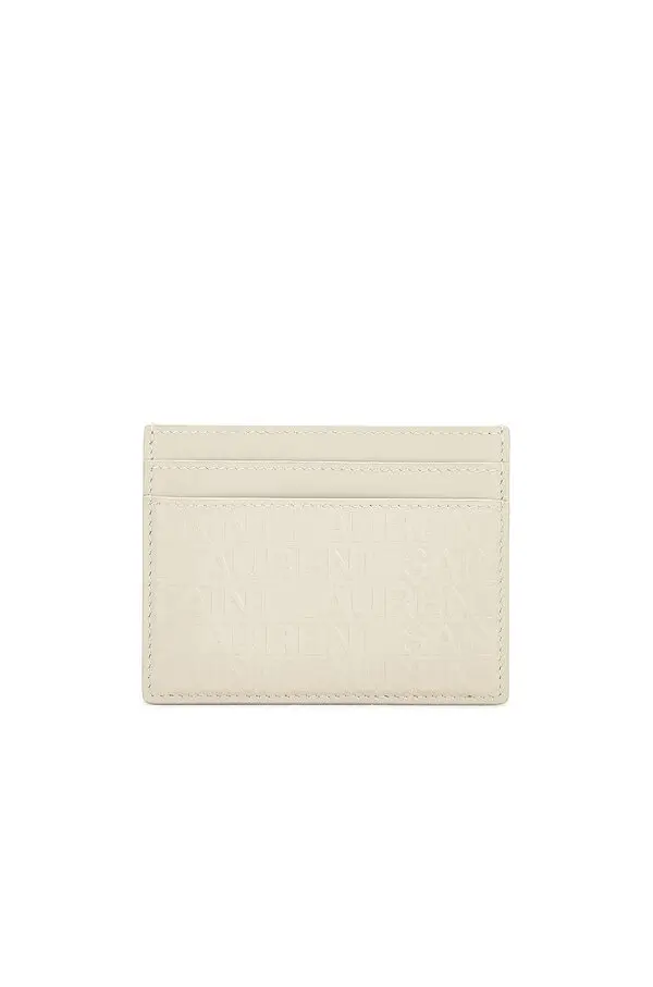 Saint Laurent Credit Card Case - White