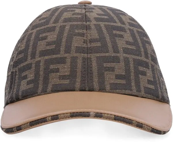Fendi Ff Motif Baseball Cap - Tabacco | Editorialist display picture 3