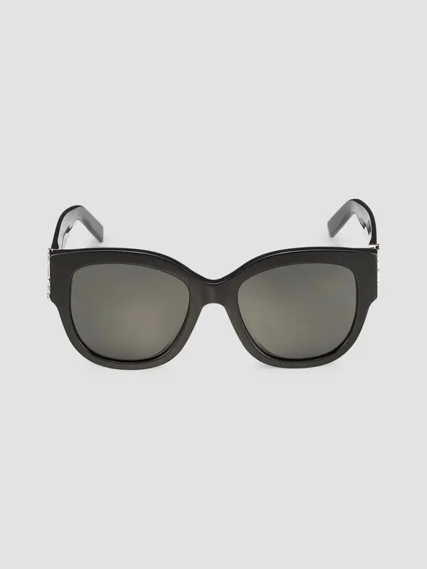 Saint Laurent 55mm Round Sunglasses - Black