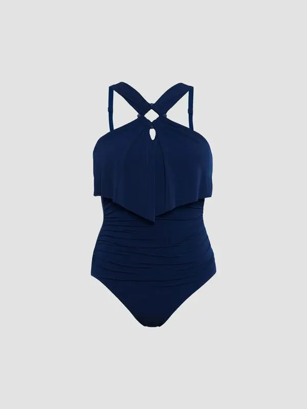 Magicsuit Liza Square-cut One-piece Swimsuit - Navy