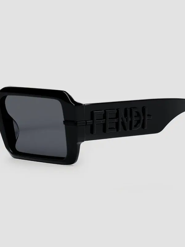Fendi O'lock Graphy 52mm Rectangular Sunglasses