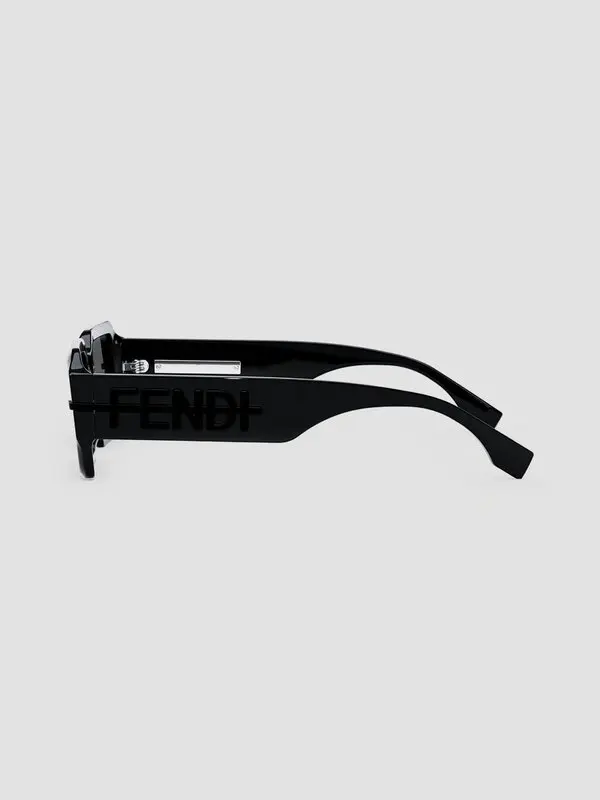 Fendi O'lock Graphy 52mm Rectangular Sunglasses