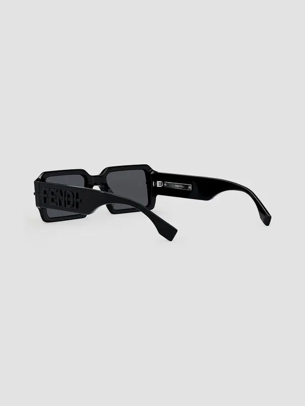 Fendi O'lock Graphy 52mm Rectangular Sunglasses