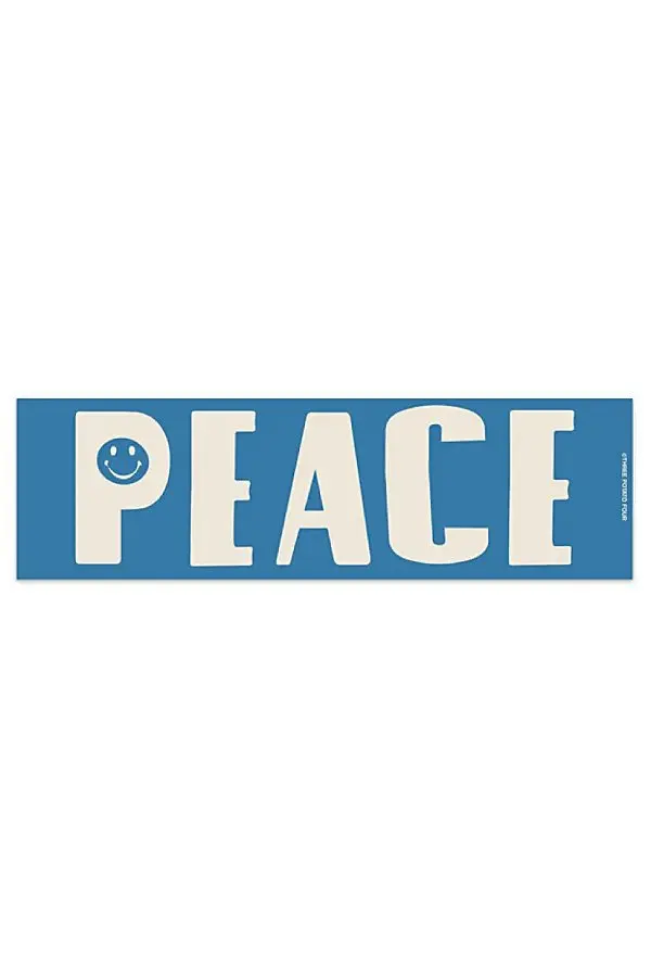 THREE POTATO FOUR Bumper Magnet - Peace 2