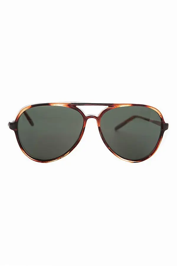 SUNGLASS MUSEUM Vintage Air Boss Aviator Sunglasses - Brown Tortoise