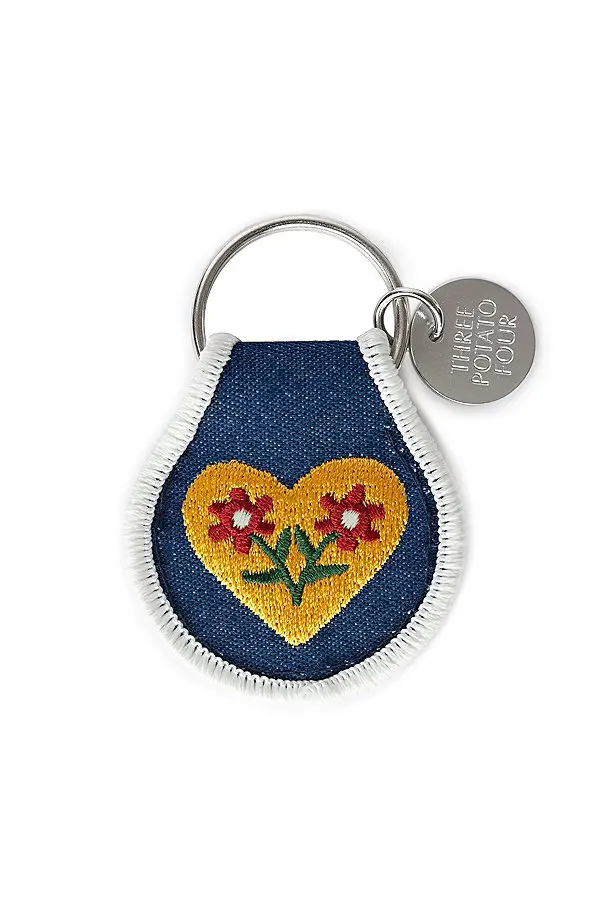 THREE POTATO FOUR Patch Keychain - Dutch Heart