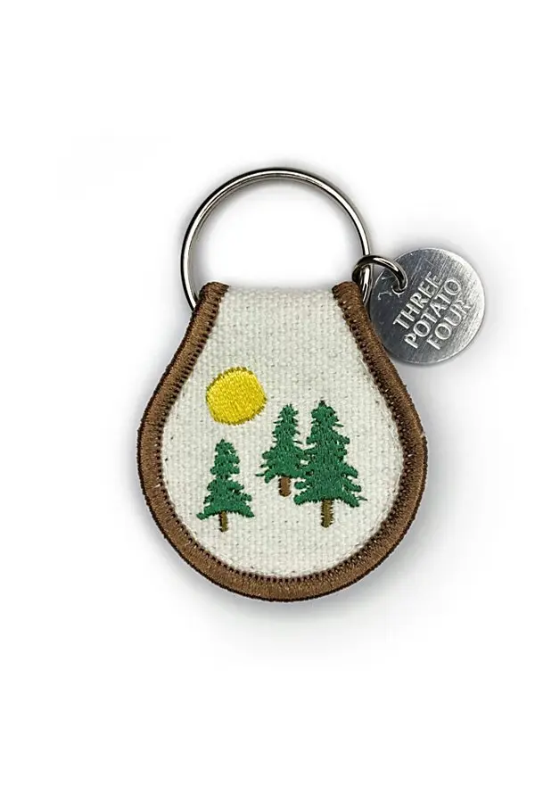 THREE POTATO FOUR Patch Keychain - Evergreen