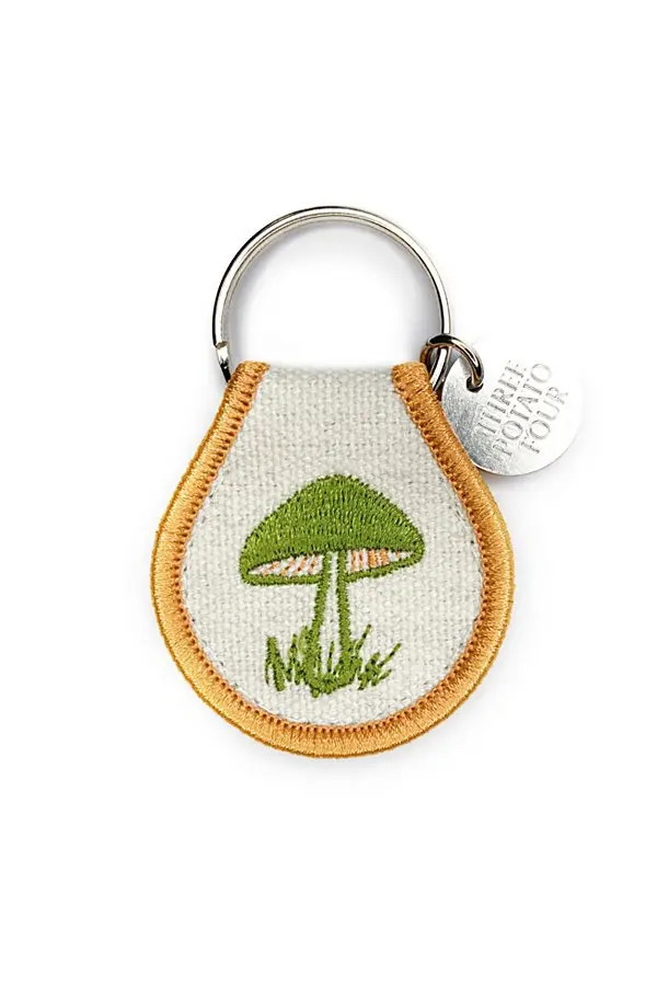 THREE POTATO FOUR Patch Keychain - Mushroom