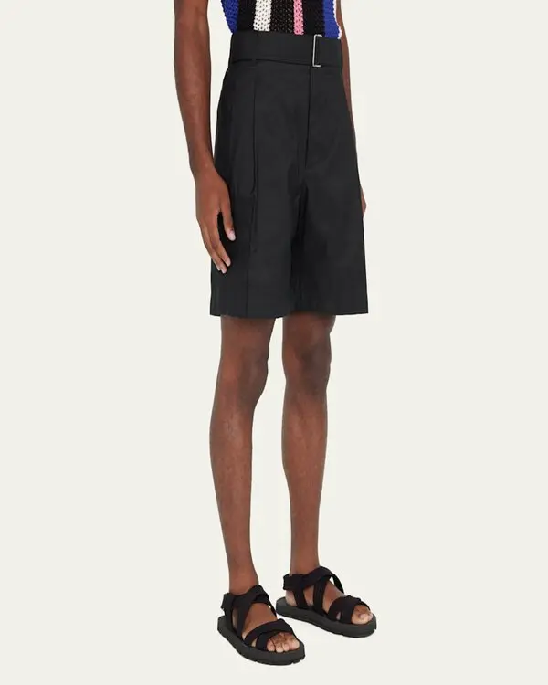 3.1 Phillip Lim Pleated Tailored Shorts With Self-belt - Black