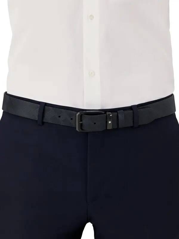 Montblanc Branded Buckle Leather Cut-to-size Reversible Belt