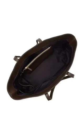 Khaite Florence Striped Suede Tote Bag