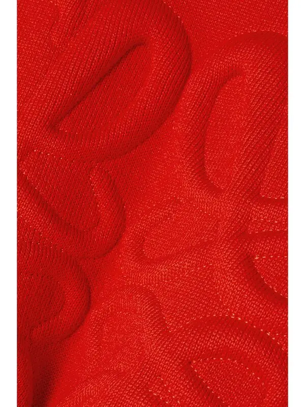 Loewe Cropped Embroidered Wool-blend Sweater